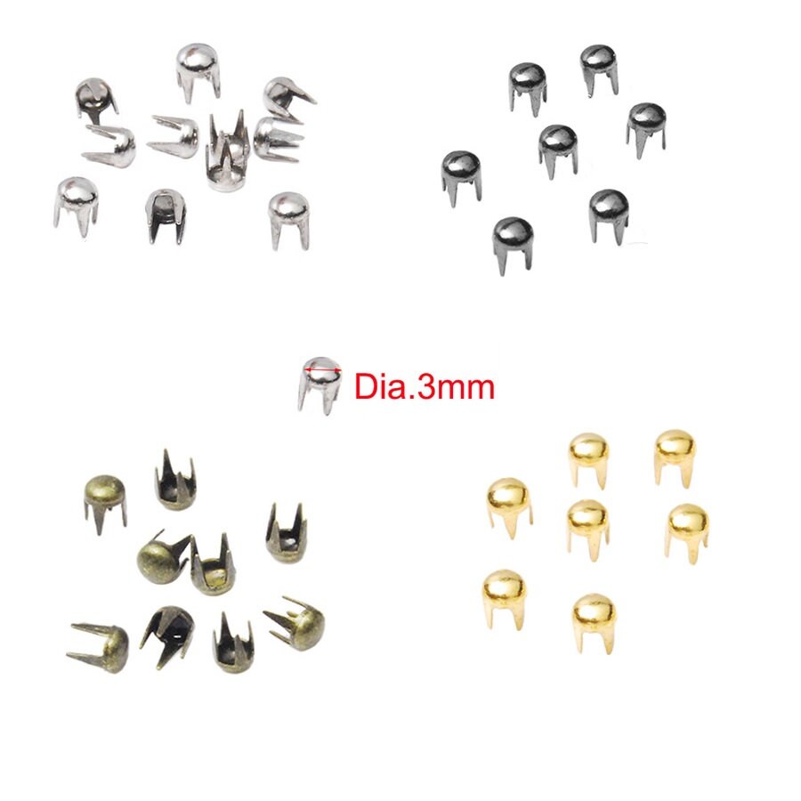 Wholesale Round Domed Studs Nail Head Spike Size 3/5/6/8/9/10/12/15/20 ...