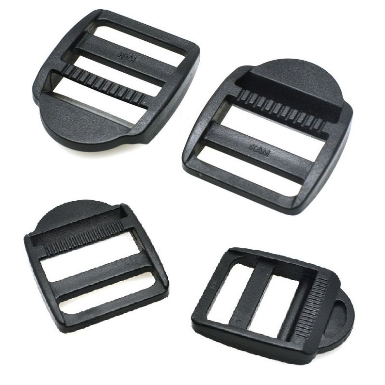 Wholesale Ladder Lock Slider Plastic Buckles Backpack Bag Straps Black ...