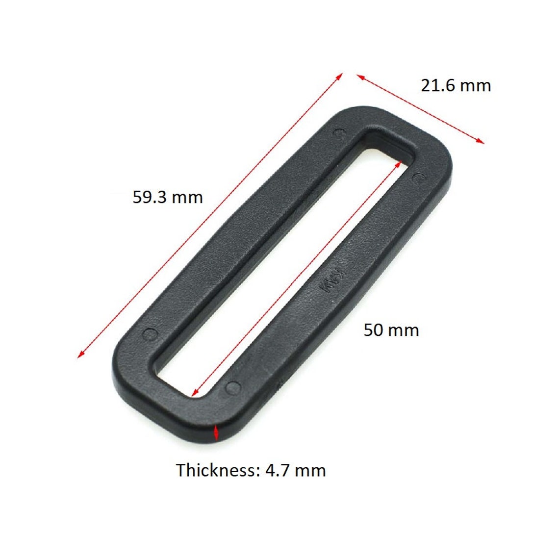 Wholesale Plastic Rectangular Rings Slider Buckle Backpack Strap ...