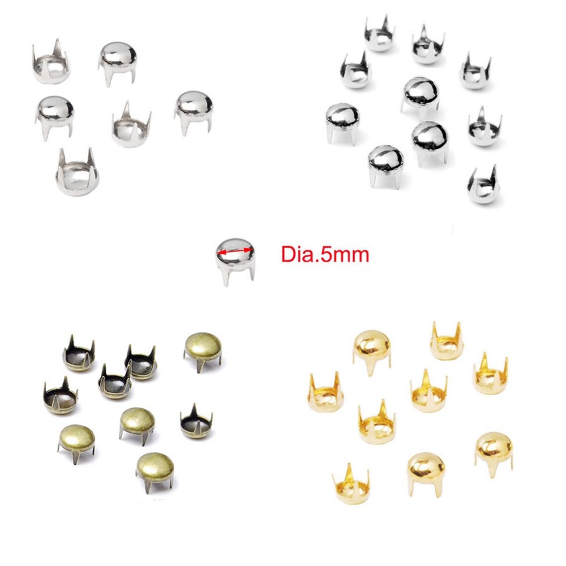 Wholesale Round Domed Studs Nail Head Spike Size 3/5/6/8/9/10/12/15/20 ...
