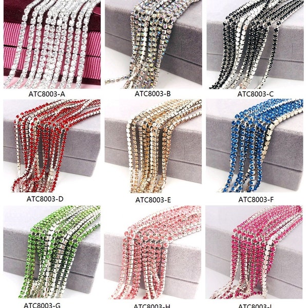 Rhinestone Chain - Etsy