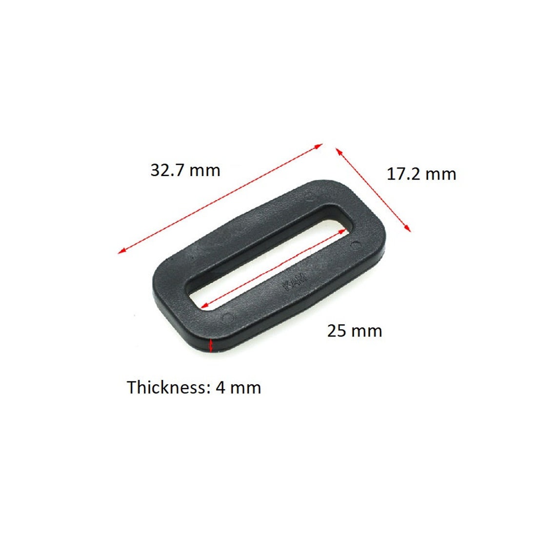 Wholesale Plastic Rectangular Rings Slider Buckle Backpack Strap ...