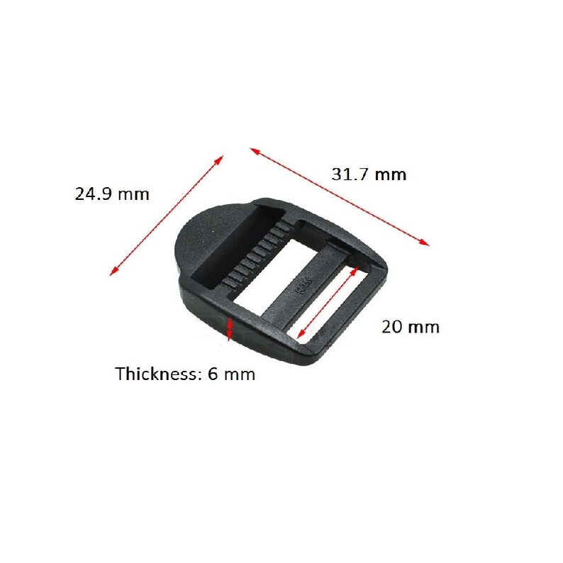 Wholesale Ladder Lock Slider Plastic Buckles Backpack Bag Straps Black ...