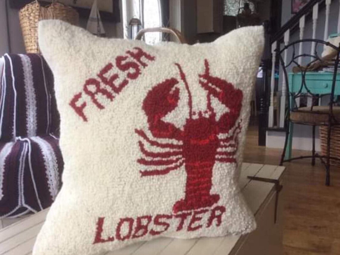 Custom Rug Hooked Pillows | Etsy