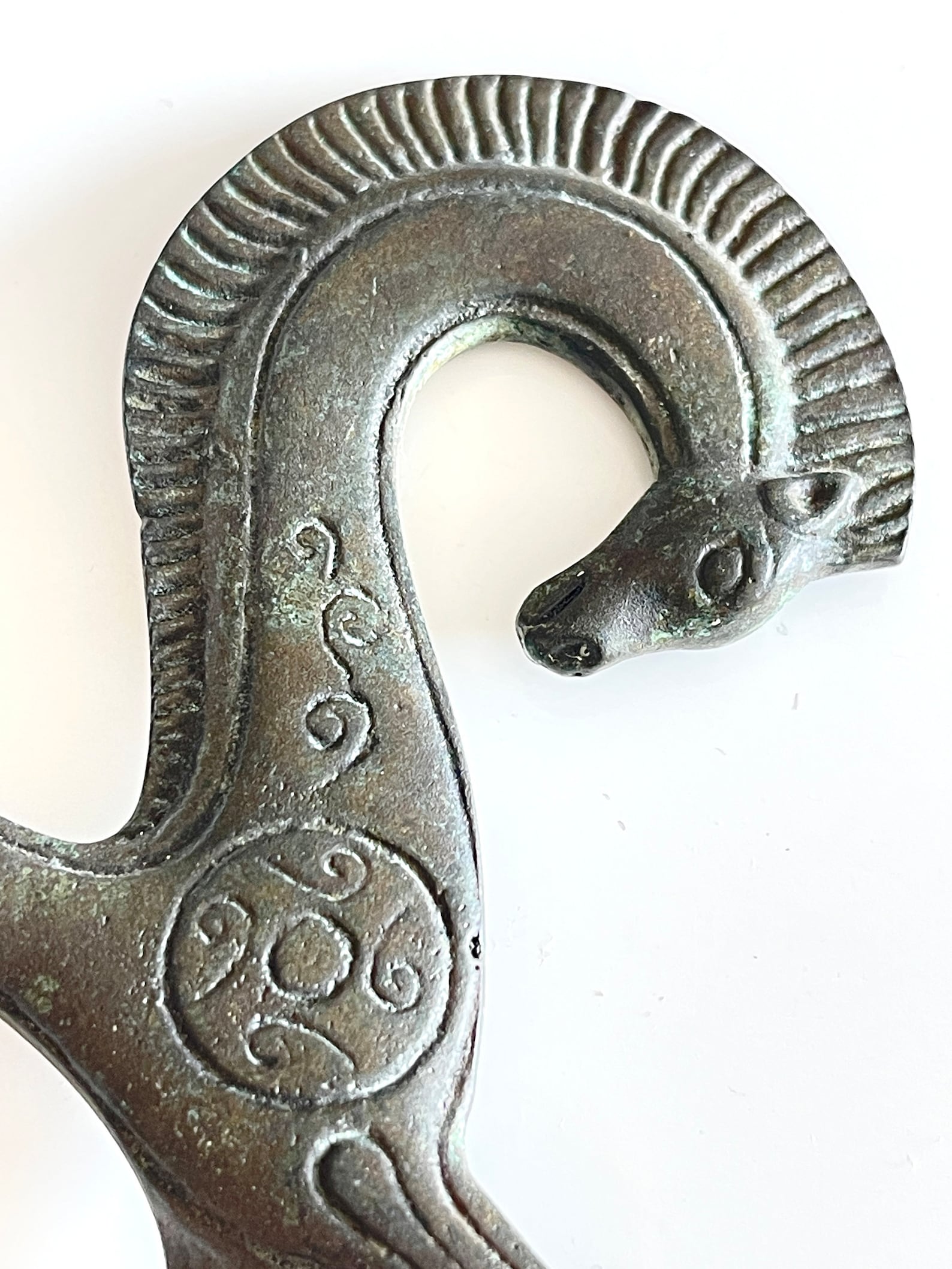 Horse Bronze Metal Ancient Greek Figurine Statue Mycenean Bowed Head ...