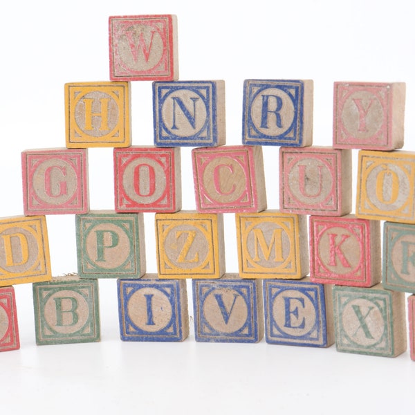 Wood Letter Blocks - Etsy