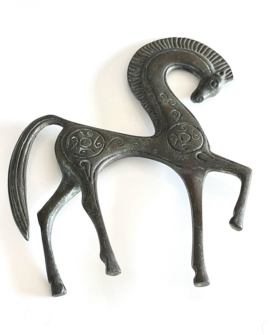 Horse Bronze Metal Ancient Greek Figurine Statue Mycenean Bowed Head ...