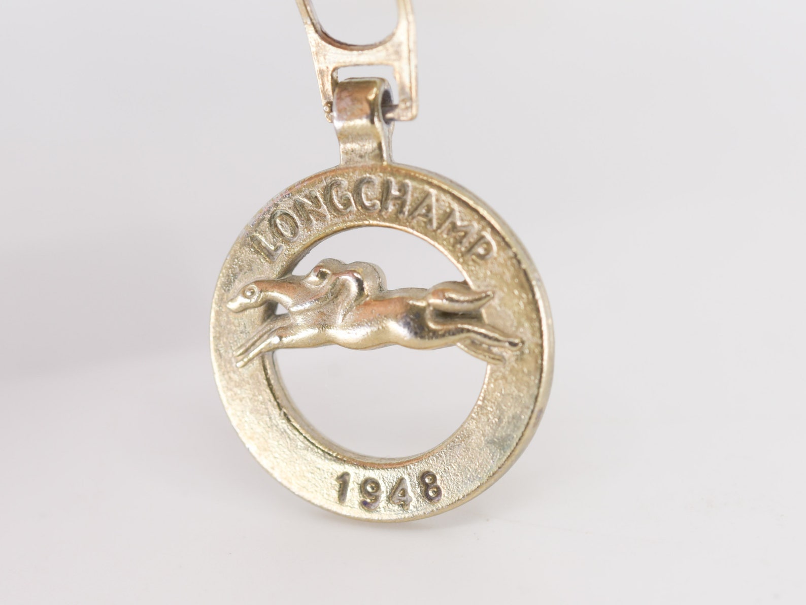 LONGCHAMP 1948 hand bag zip zipper pull key fob French vintage | Etsy