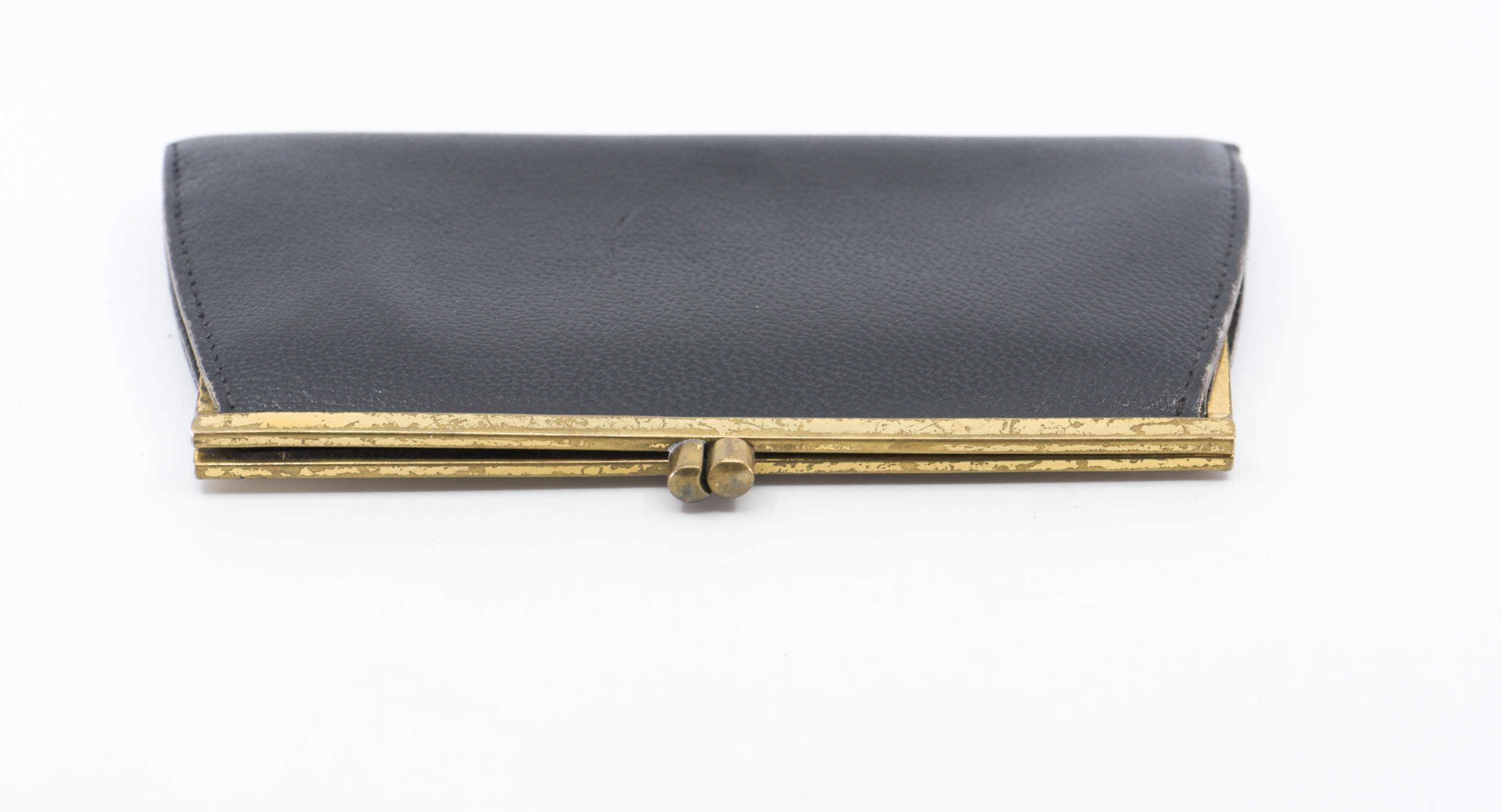 Wallet Purse French Vintage LE TANNEUR Black Leather Accessory Porte ...