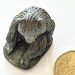 Cute Small Brown Pewter Bear Figurine French Vintage Textured Sitting ...