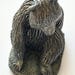 Cute Small Brown Pewter Bear Figurine French Vintage Textured Sitting ...