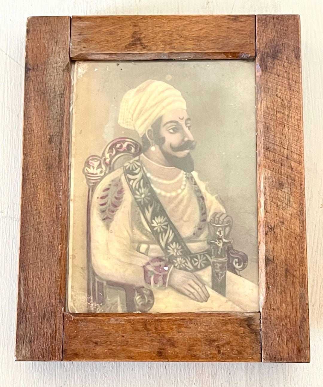 Photo Frame Old Wood Hinged Back French Vintage Art Deco Landscape ...