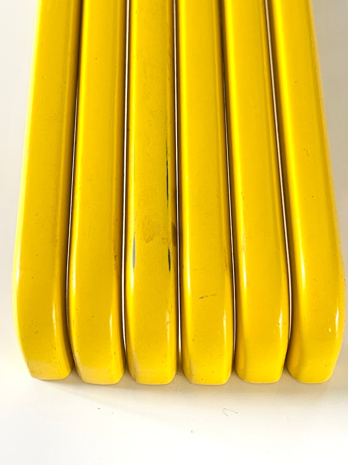 Pull French Vintage Handles Architectural Salvage Yellow Solid Metal 5 ...