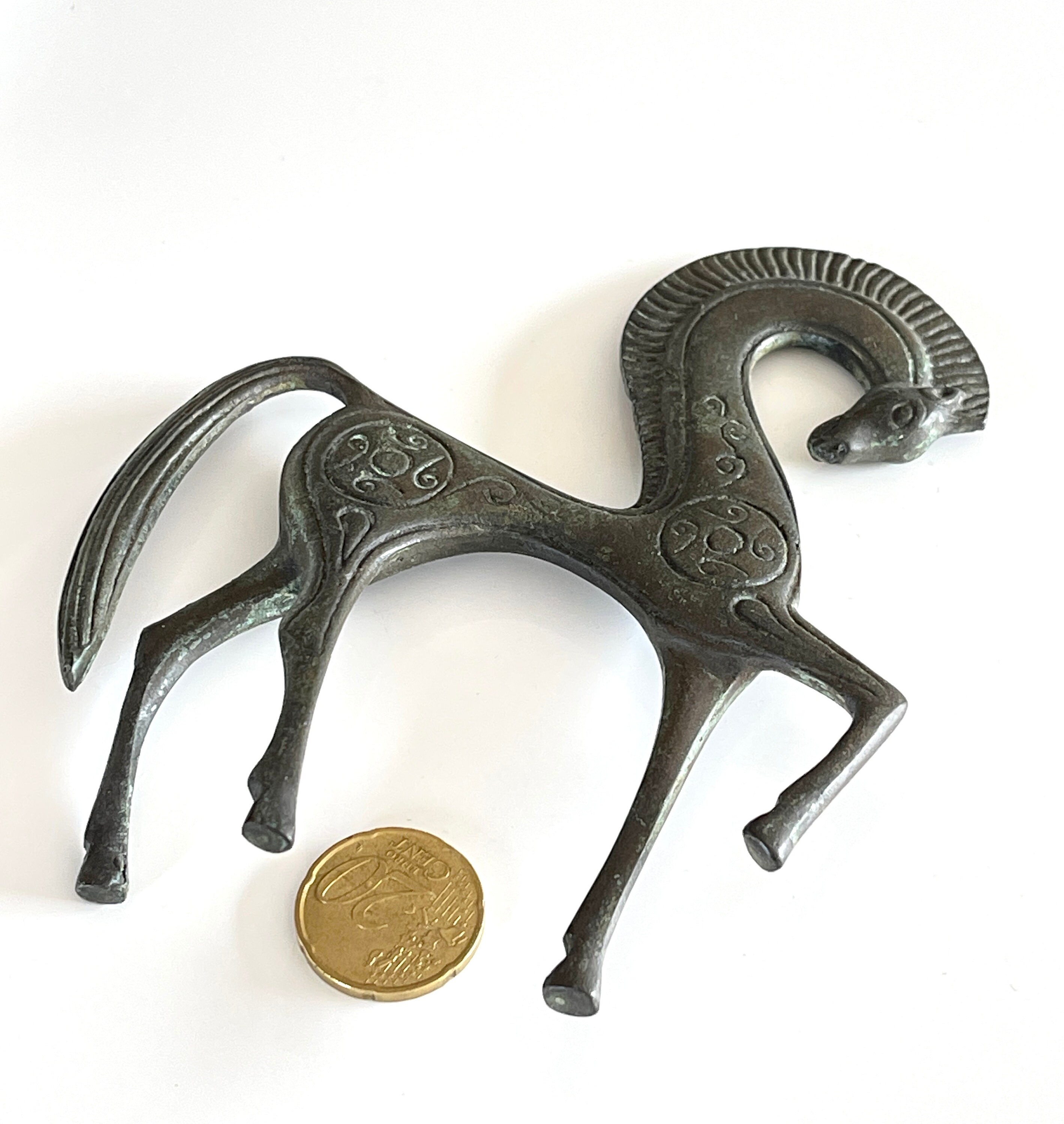 Horse Bronze Metal Ancient Greek Figurine Statue Mycenean Bowed Head ...