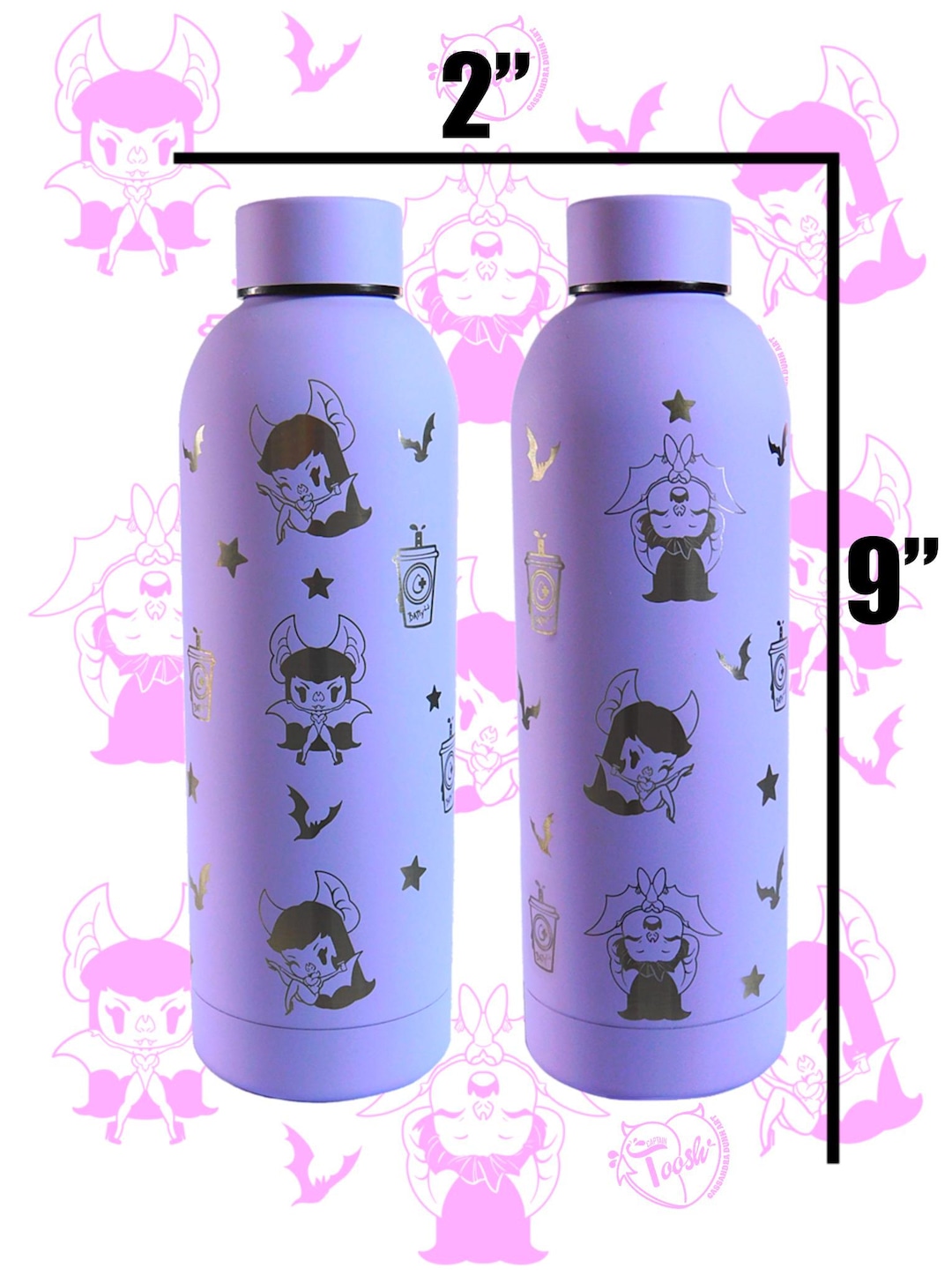 Gremlin Batty Stainless Steel Water Bottle - Etsy
