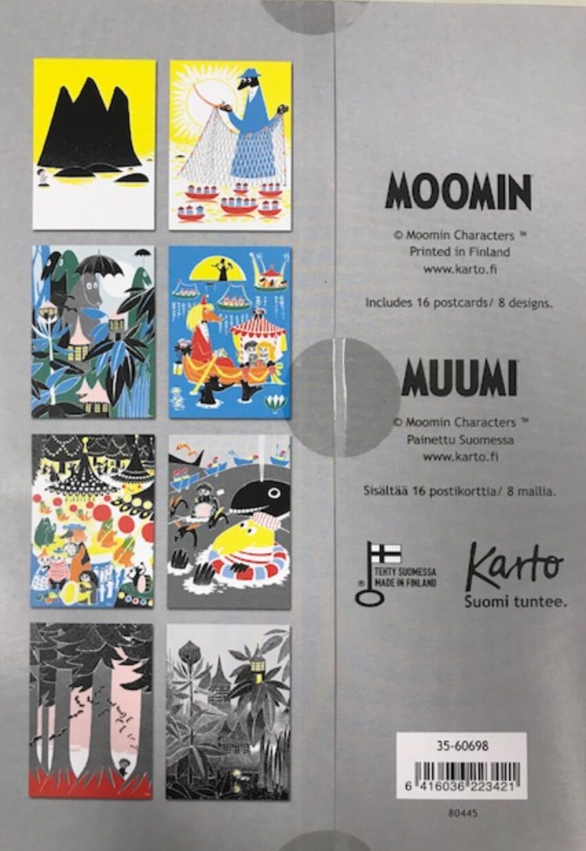 Moomin Postcards, Set of 8 From Karto Finland, Muumi, Troll - Etsy