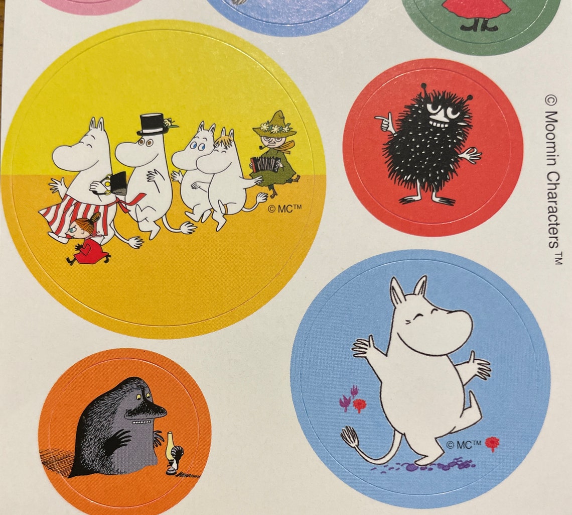 Moomin Stickers for Crafts, THREE Sheets From Finland - Etsy