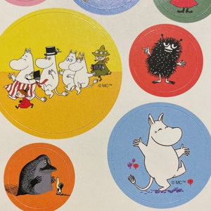 Moomin Stickers for Crafts, THREE Sheets From Finland - Etsy