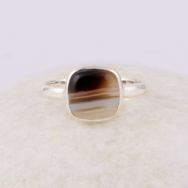 Banded Agate Ring - Etsy