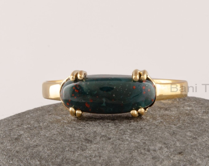 Mens Gold Bloodstone Ring - Etsy