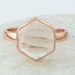 Morganite Ring 10mm Hexagon Shape Gemstone Handmade Ring - Etsy
