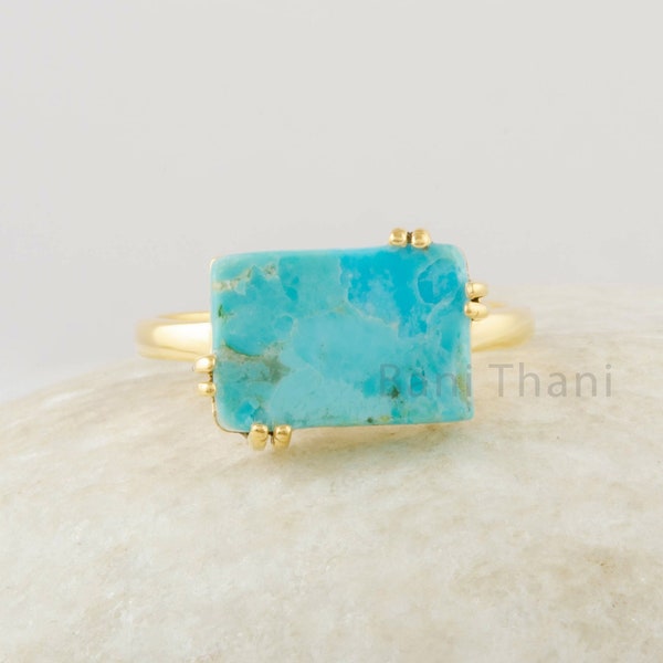 Turquoise Gold Ring - Etsy