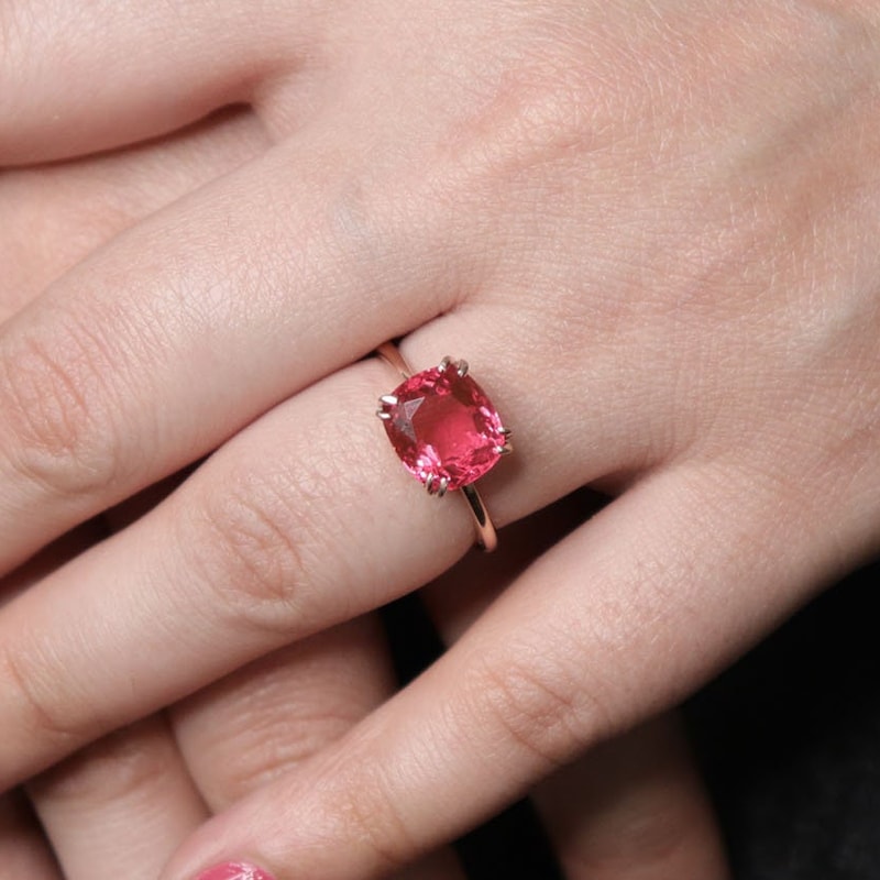 Padparadscha Sapphire Ring - Etsy
