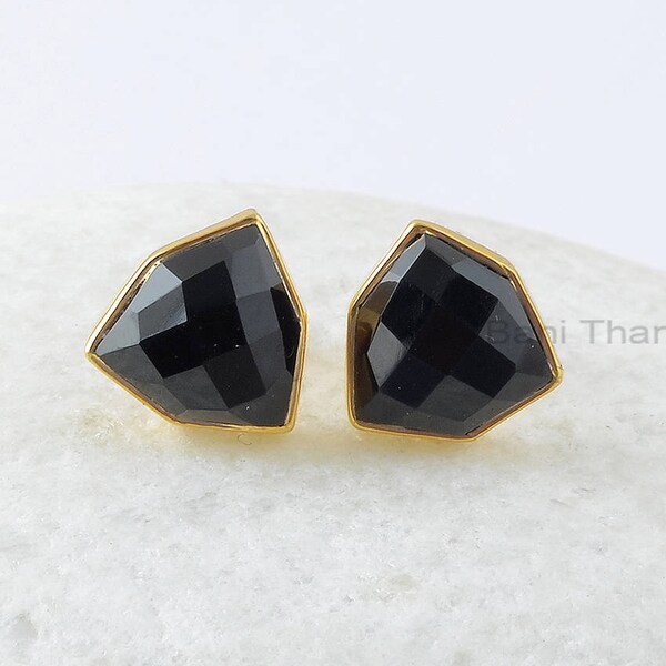 Triangle Onyx Earrings - Etsy
