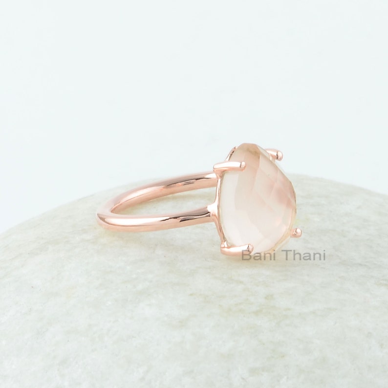 Morganite Ring Morganite Quartz 9x12 Mm Pear Shape Gemstone | Etsy