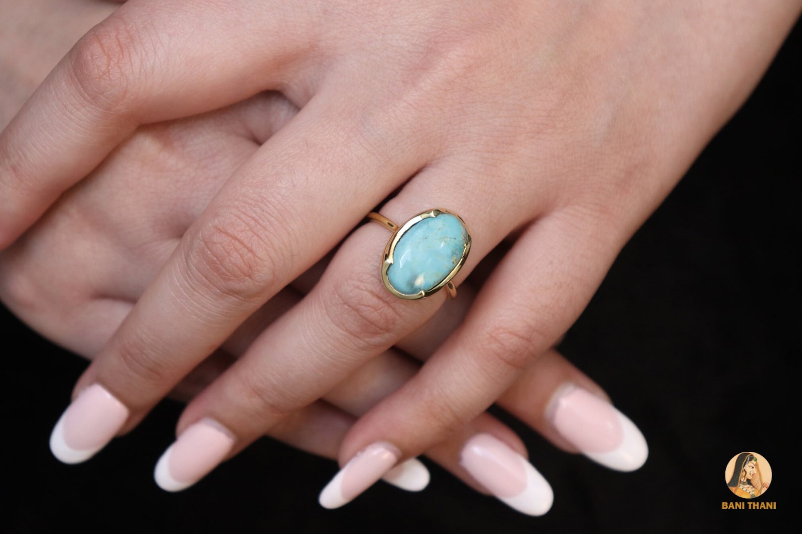 Turquoise Oval Ring Arizona Turquoise 10x16mm Oval Shape - Etsy