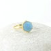 Chalcedony Ring Sky Blue Chalcedony 10mm Hexagon Checkerboard - Etsy