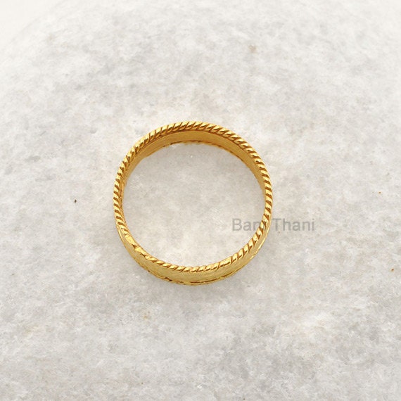Designer Plain Gold Ring