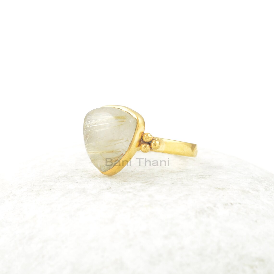 Golden Rutilated Quartz Rings-golden Rutile Quartz 12x12mm - Etsy