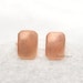 Rose Gold Earring-rose Gold Plated Rectangle Stud Earring-925 - Etsy