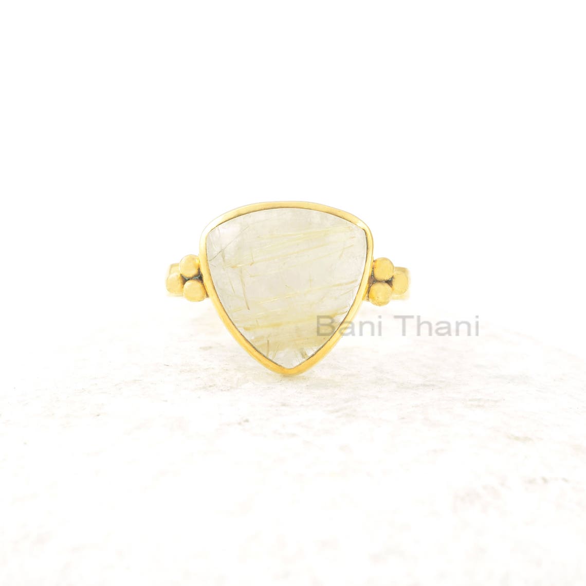 Golden Rutilated Quartz Rings-golden Rutile Quartz 12x12mm - Etsy