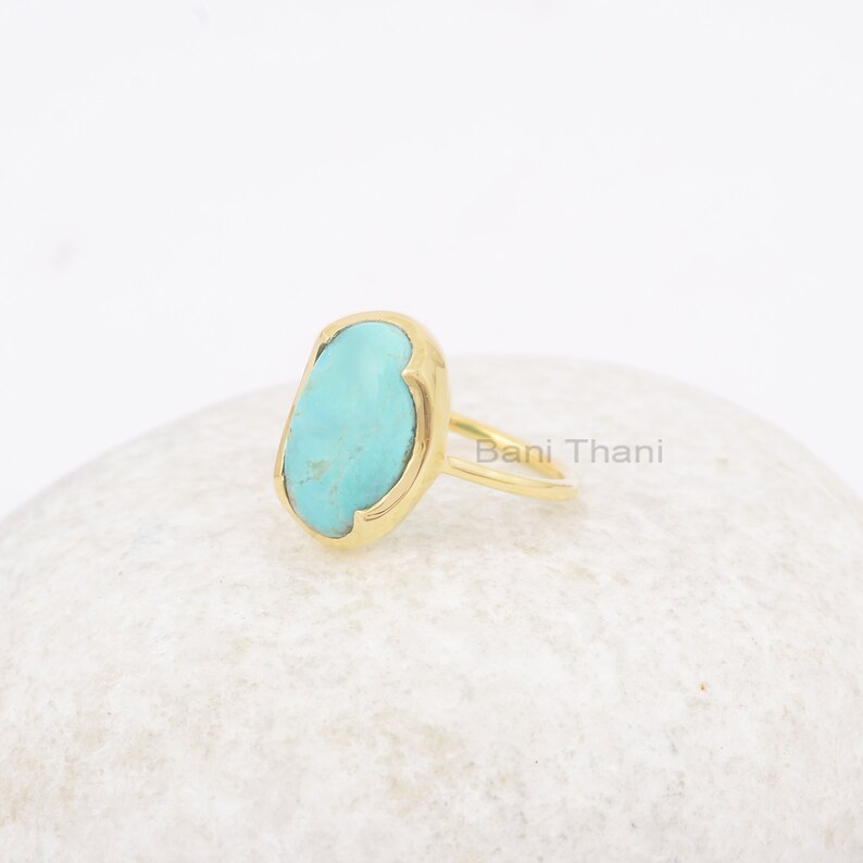 Turquoise Oval Ring Arizona Turquoise 10x16mm Oval Shape - Etsy