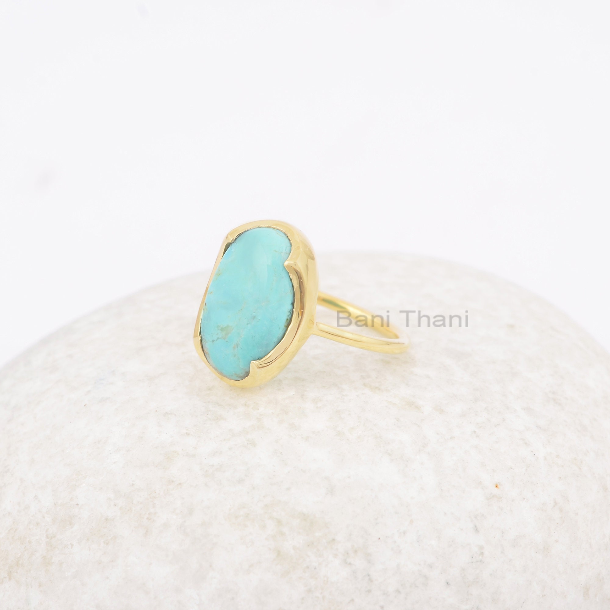 Turquoise Oval Ring Arizona Turquoise 10x16mm Oval Shape - Etsy