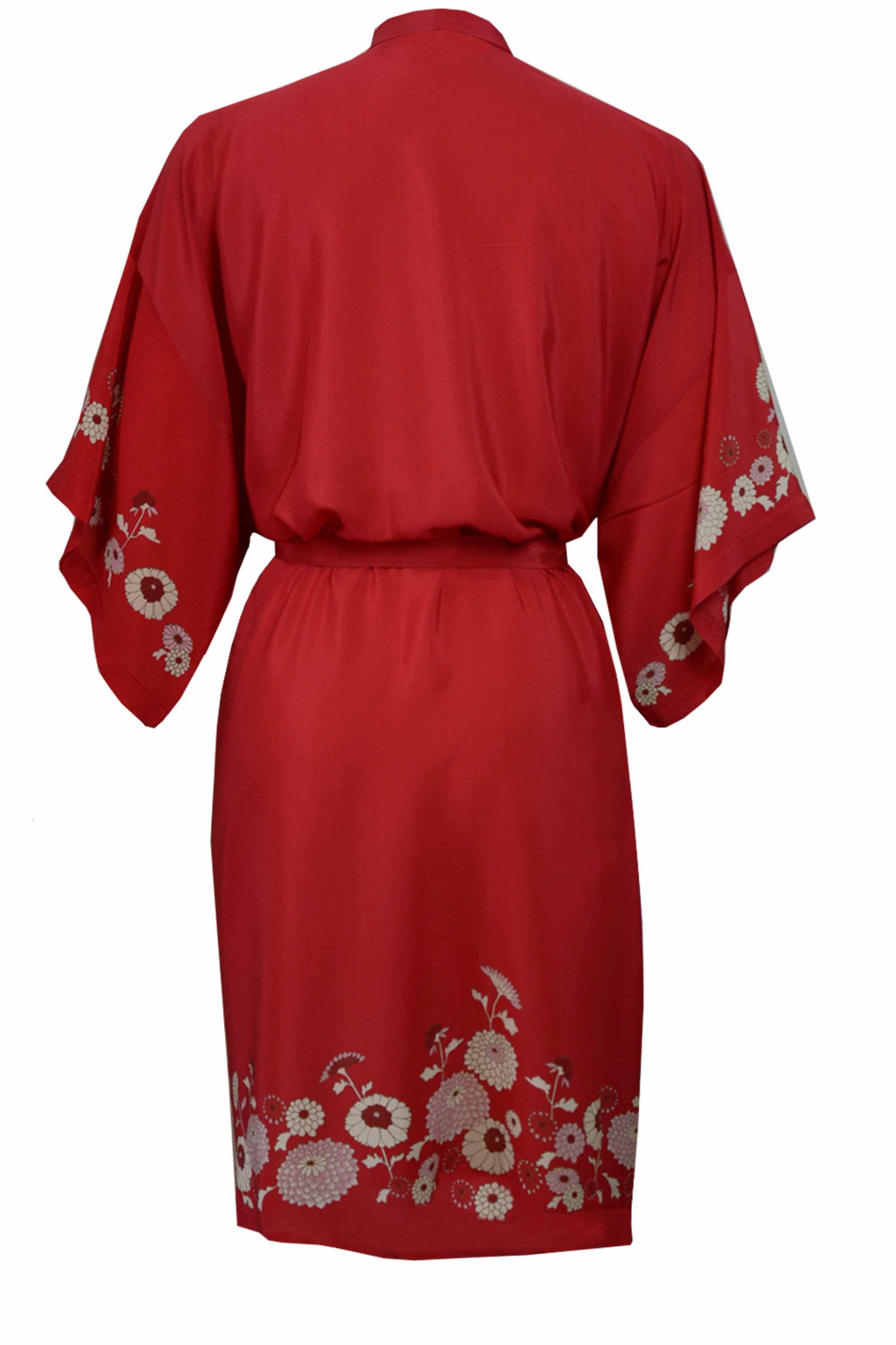 Kimono Style Dressing Robe Opium Print Red - Etsy