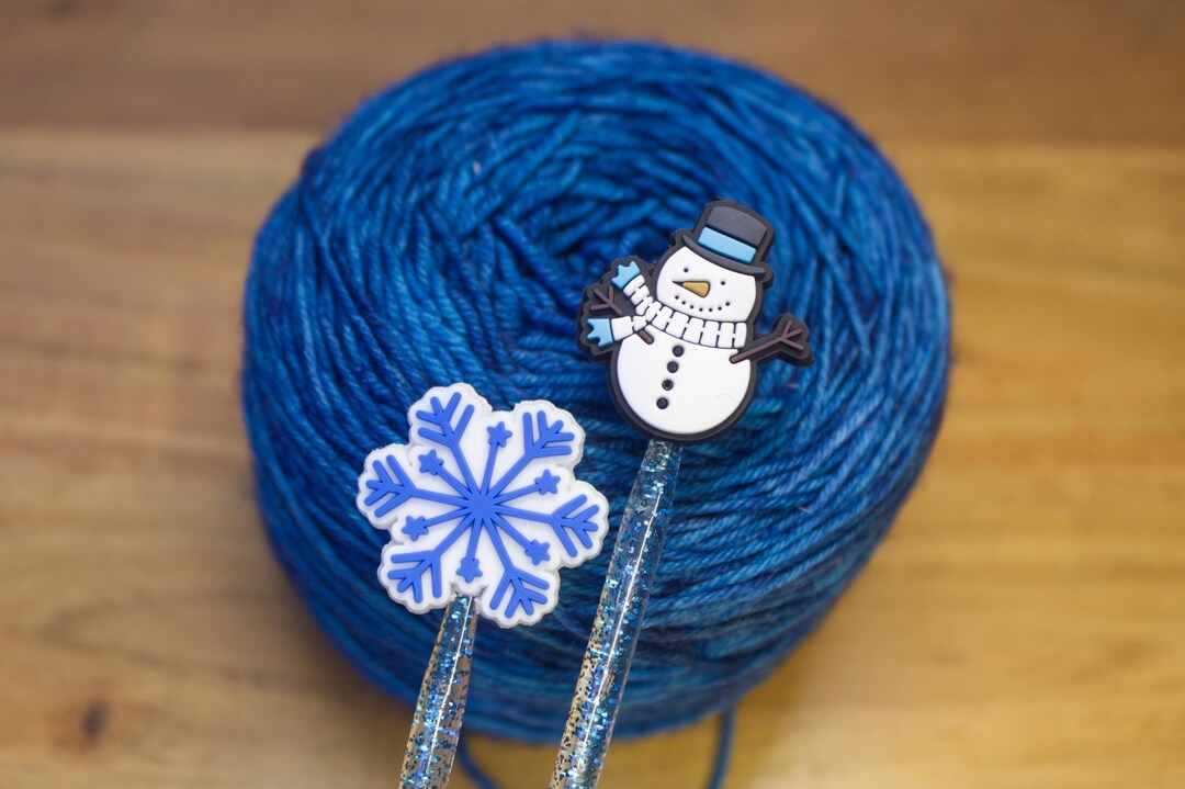Festive Snowman Needle Topper Set, Cute Holiday Point Protectors ...