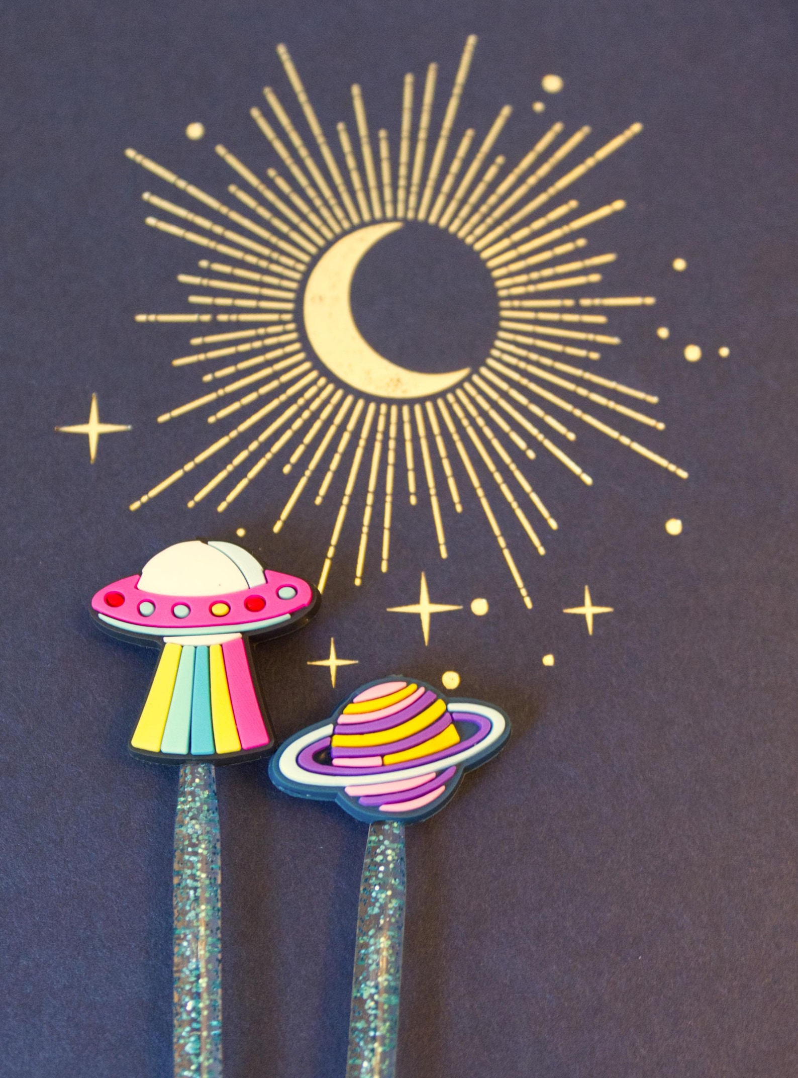 UFO Knitting Needle Toppers, Space Alien Point Protectors, Set of Two ...
