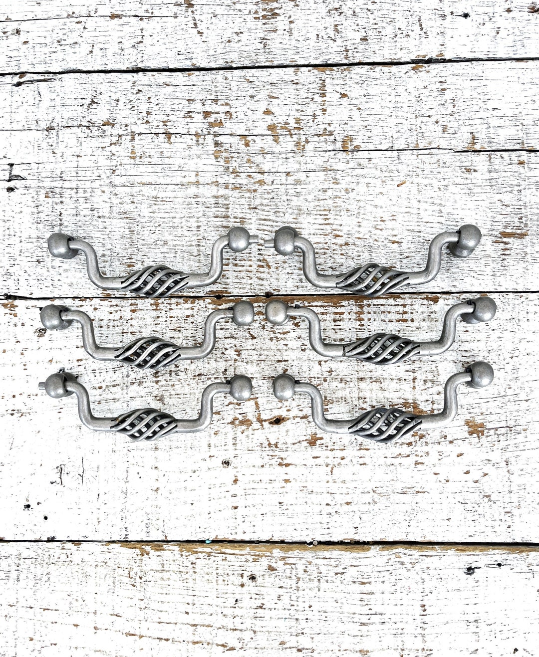 Drawer Handles 6 Drawer Pulls Pewter Drawer Pulls Dresser - Etsy