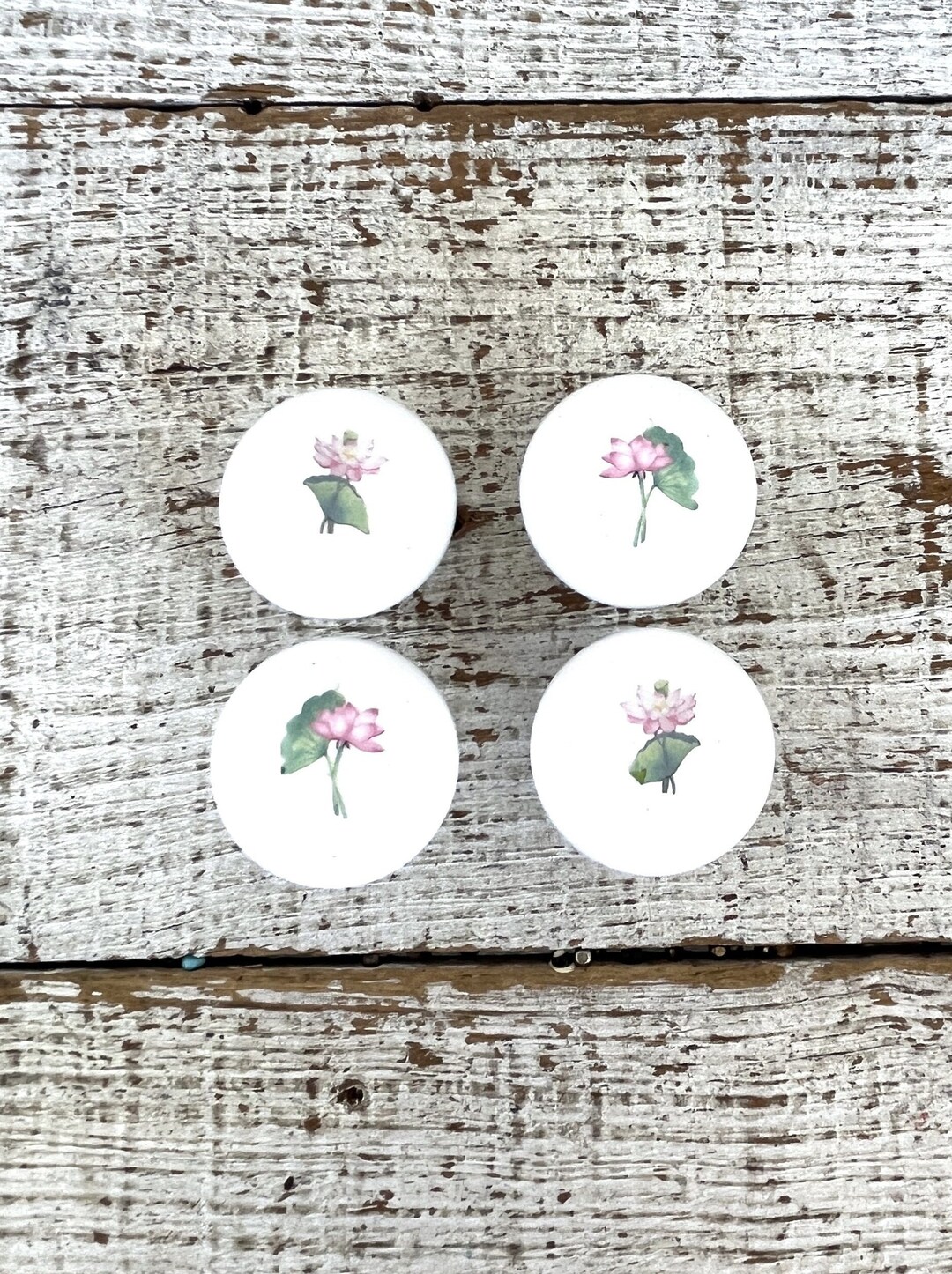 Drawer Knobs 4 Drawer Pulls Pink Flower Ceramic Drawer Pulls Vintage Ceramic Knobs Pink Flower ...