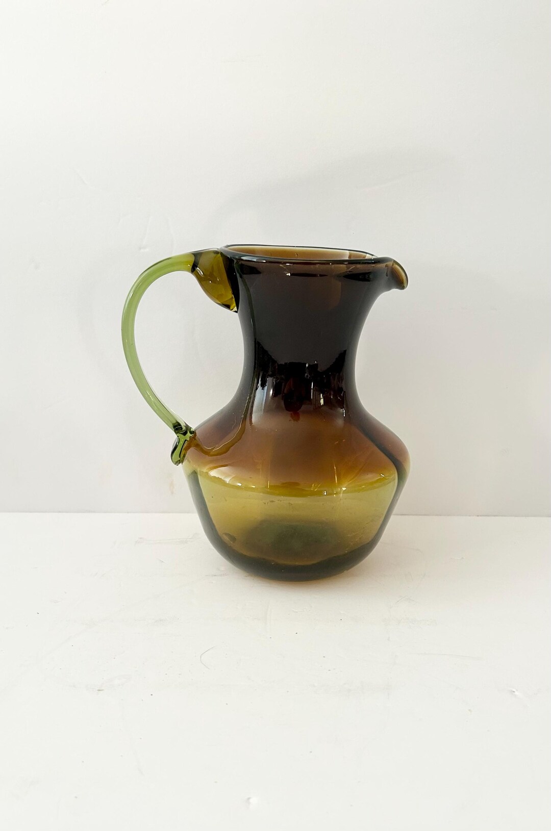 Bischoff Art Glass Pitcher-mid Century Modern - Etsy