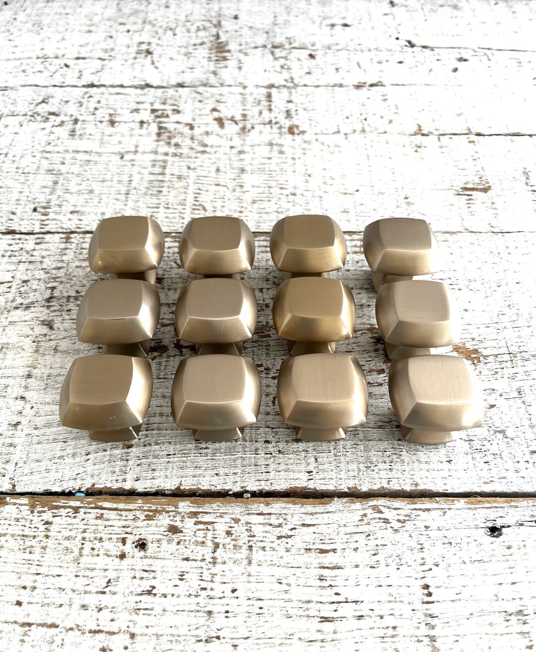 Drawer Knobs 12 Drawer Pulls Gold Knobs Square Knobs Gold Dresser Knobs ...