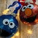 Elmo/cookie Monster Glitter Christmas Ornament - Etsy