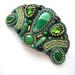 Green Hair Clip Barrette for Women Beaded Hair Clip Gemstone Hair Clip ...