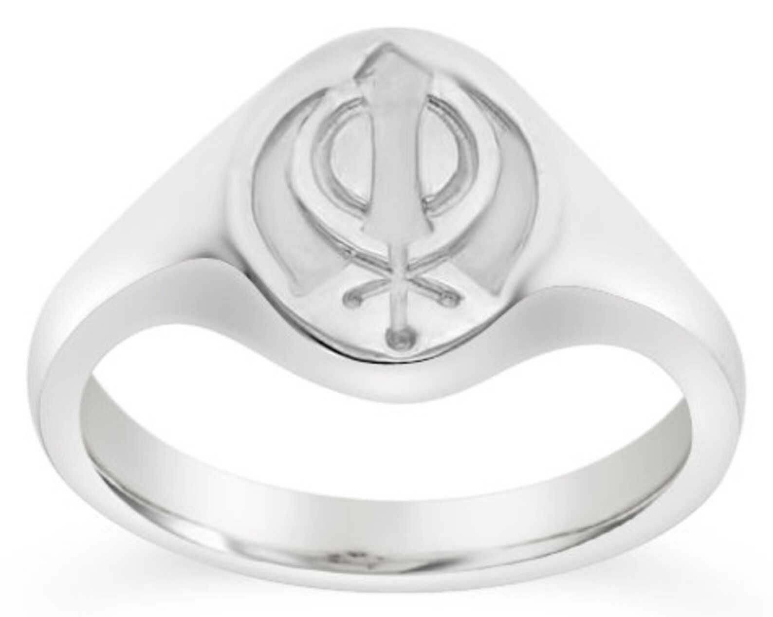 Sterling Silver Seikh Sikh Khanda Signet Ring By Ashton and | Etsy