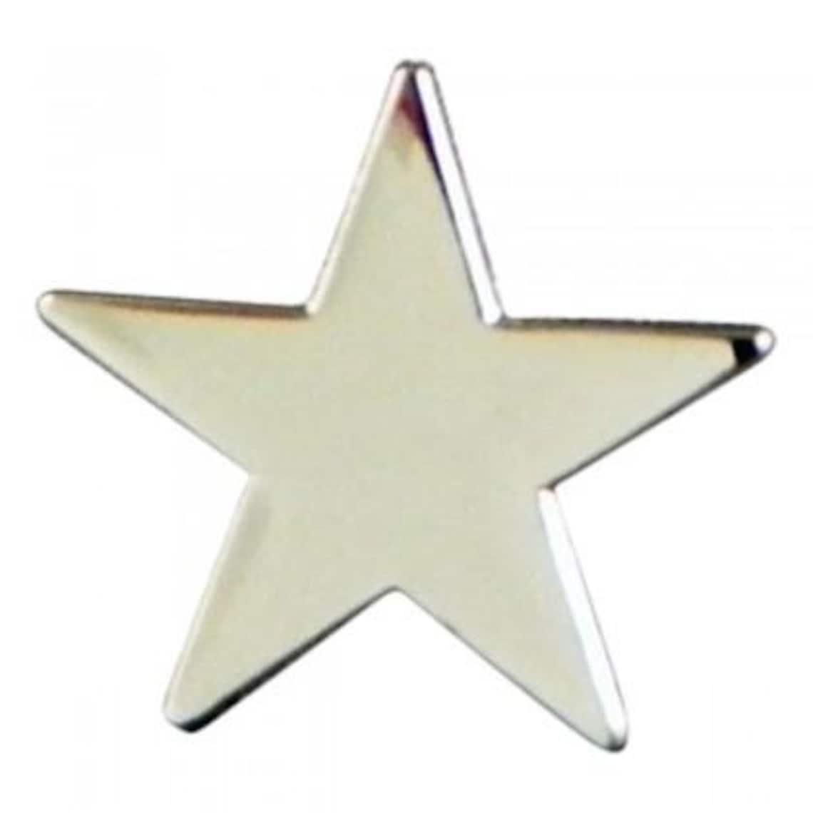 Silver Star Metal Enamel Lapel Pin Badge | Etsy
