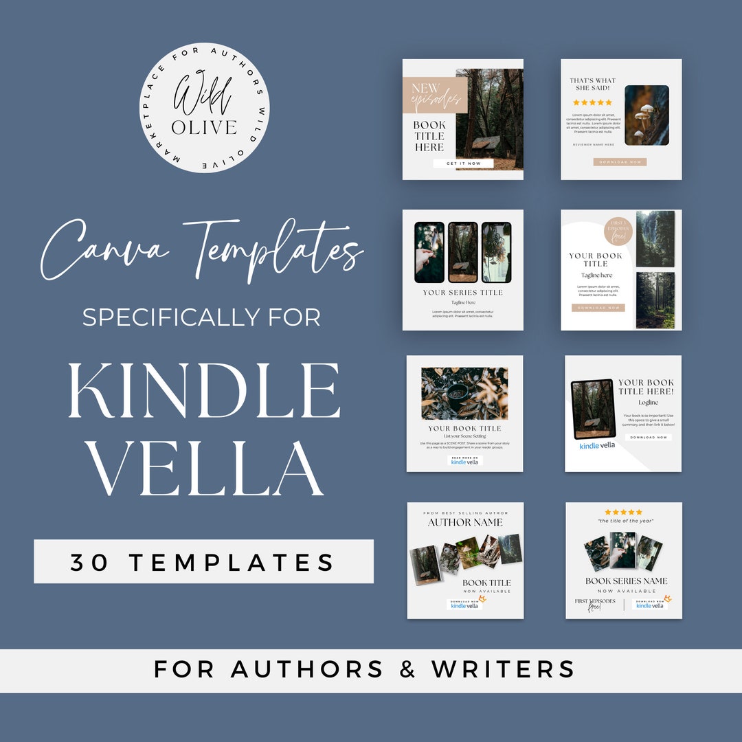 Kindle Vella Author Canva Templates: Social Media Promotion - Etsy