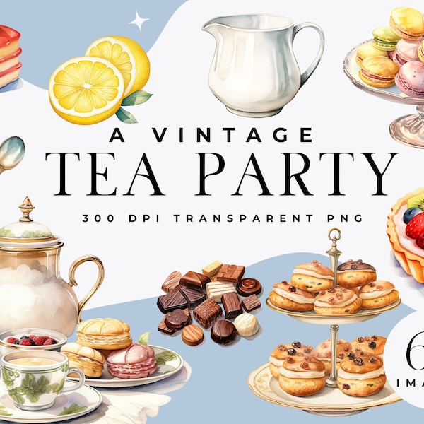 Tea Party Clip Art - Etsy